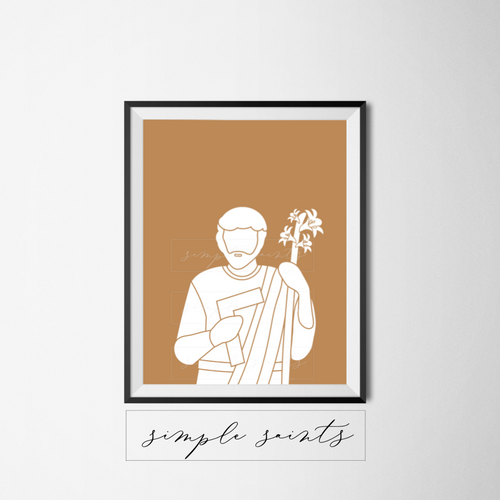 St. Joseph Color Block Saint | The Simple Saints
