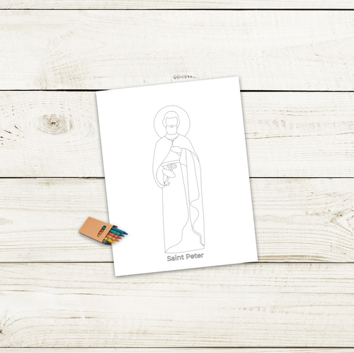 Saint Peter Coloring Page | The Simple Saints