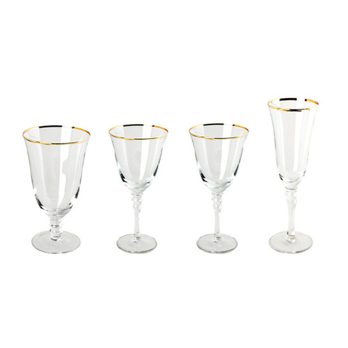 Ana Gold Rim Glassware | Chairs4events