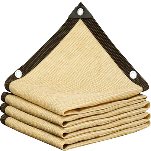 Beige Shade Mesh Wrap-around Perforated Shade Fabric Thickened | Pond Pimps