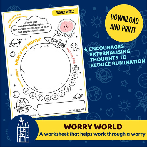 Worry World Worksheet For Kids | The Children's Psychology Hub