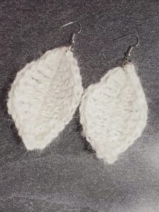 Angora Leaf Earrings | Tail Spin Farm