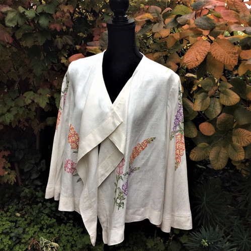 Linen Waterfall Jacket Snapdragons | Plump Cushions