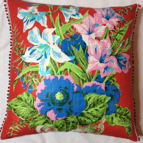 Red Floral Cushion | Plump Cushions