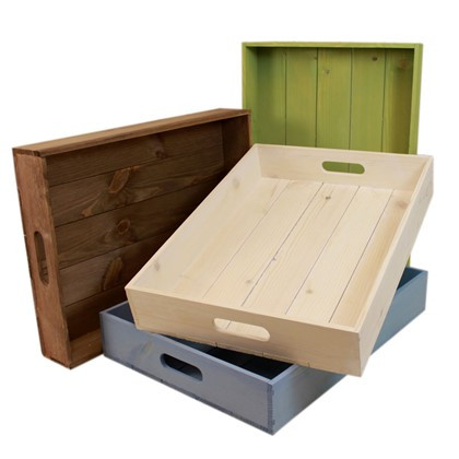 Large Rustic Wooden Crate With Handles | Chalkboards UK