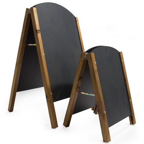 Curved Top A-Frame Pavement Chalkboard | Chalkboards UK