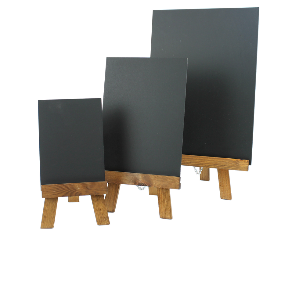 Table Top Wooden Easels with Chalkboards | Wooden Box UK