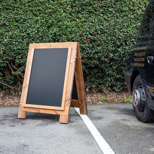 Premium Reversible Wooden A-Frame Chalkboard Display | Chalkboards UK