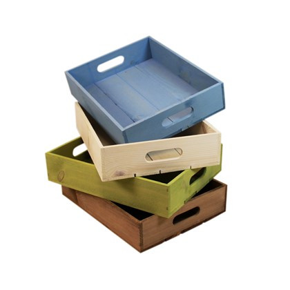 Small Rustic Wooden Tray With Handles | Chalkboards UK