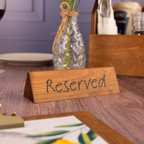 Wooden Reserved Signs (Pack of 10) | Wooden Box UK