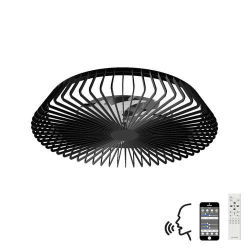 Alps Large Black LED Smart Fan and Light | The Light House