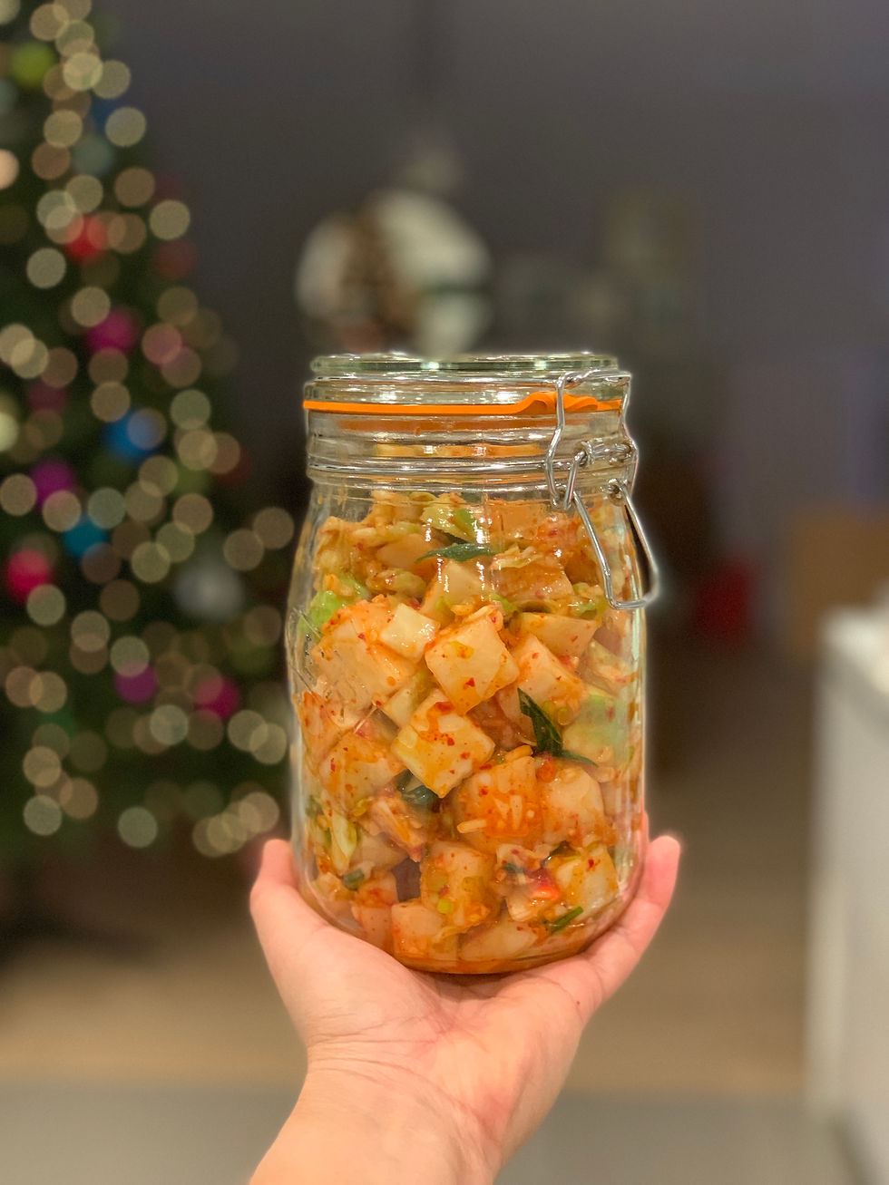 Plant-Based Korean Turnip Kimchi