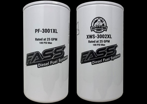 Fass XL Fuel Filter Pair (Filter and Water Separator) PF-3001XL & XWS ...