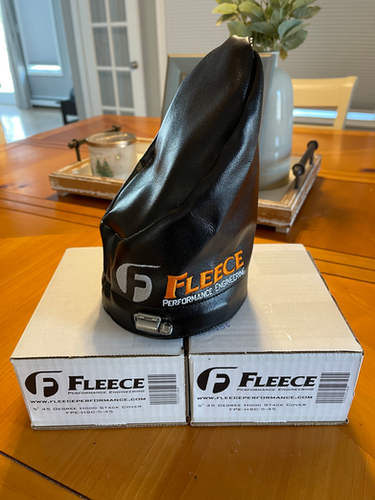 Hood Stack Leather Cover For Miter Cut | John C Garage