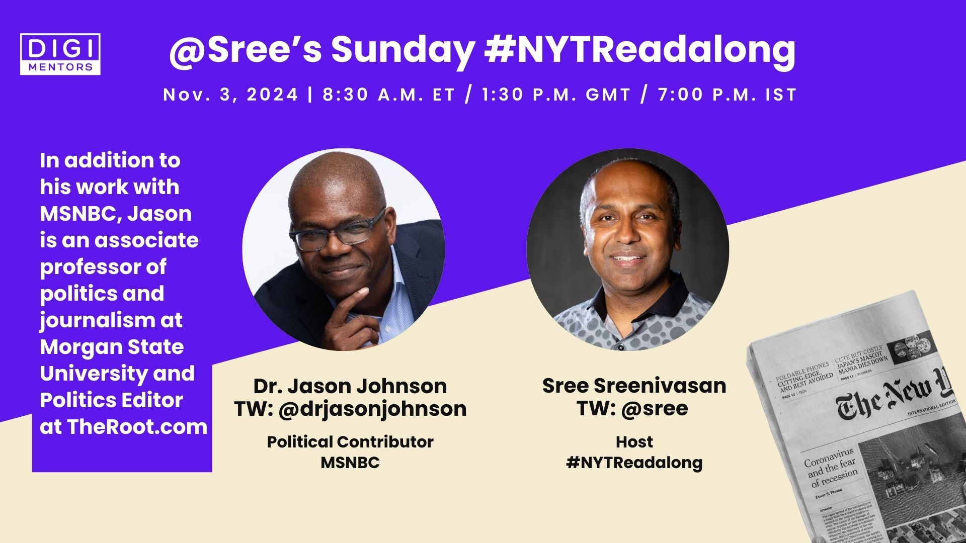 #NYTReadalong | Dr. Jason Johnson (Political Contributor, MSNBC ...