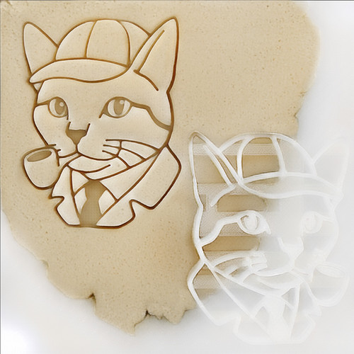 Sherlock Cat Detective Cookie Cutter | Baker Street Cutters