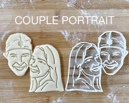 Couple Portrait Cookie Cutter | Baker Street Cutters