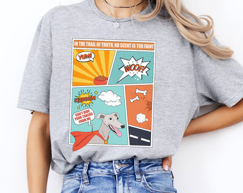 Greyhound Superhero Comic book style Funny Unisex T-shirt | Baker ...