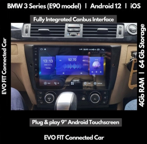 BMW 3 SERIES 2004-2014 E90 Screen Upgrade 9" Apple CarPlay & Android ...