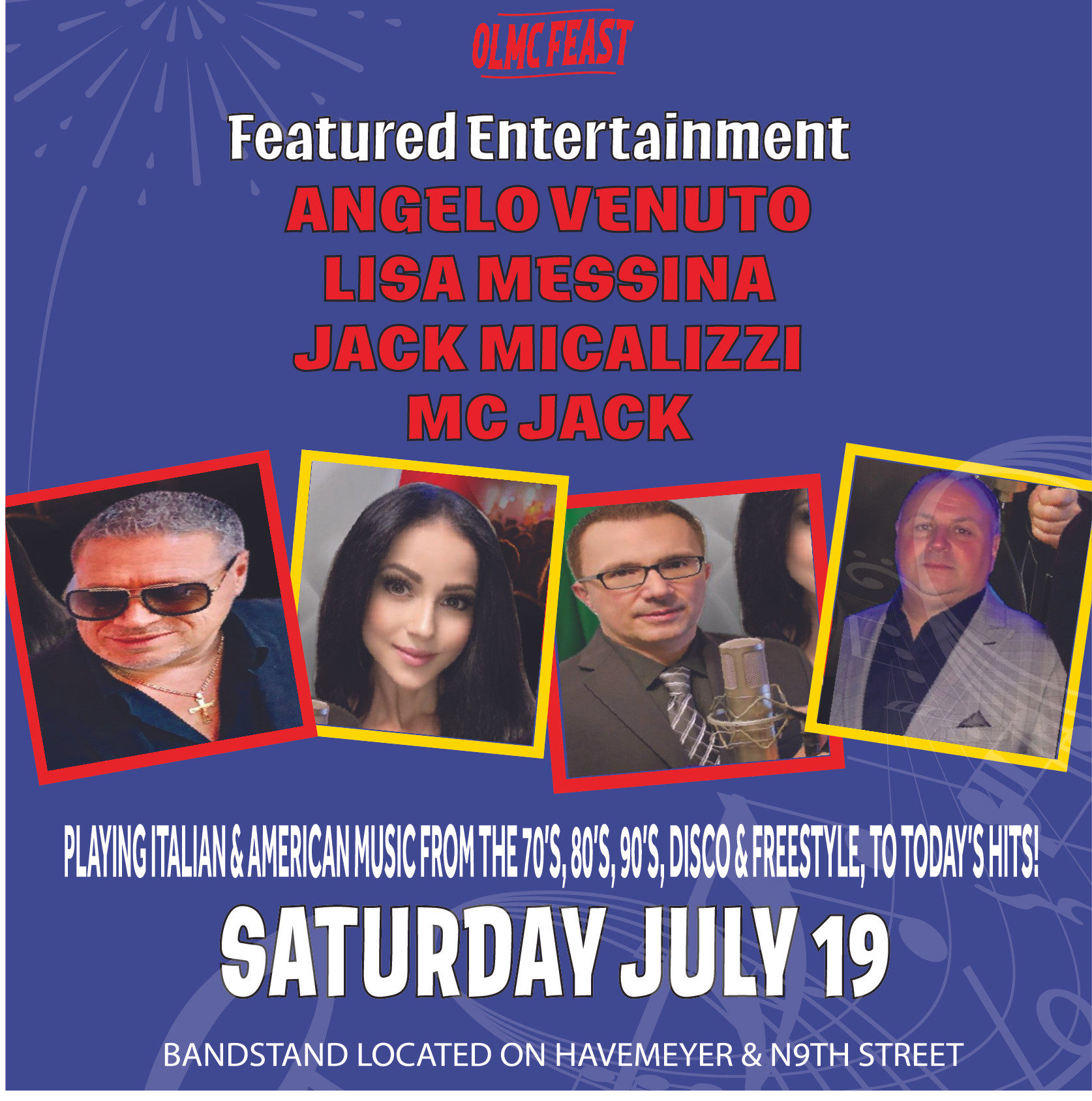 Angelo Venuto, Lisa Messina, John Micalizzi and MC Jack LaSala | OLMCFeast