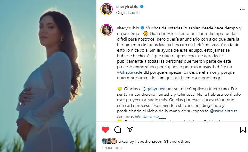 Sheryl Rubio espera con amor la llegada de su primer bebé