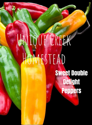 Sweet Double Delight Pepper Seeds Unique Creek Homestead Certified ...