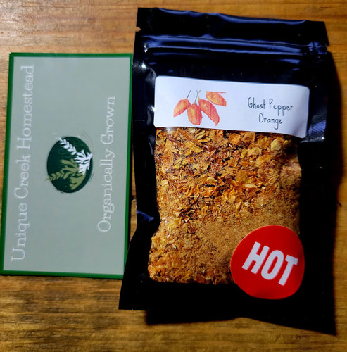 Orange Ghost Pepper Seasoning Flakes 1,000,000 Scoville Super Hot ...