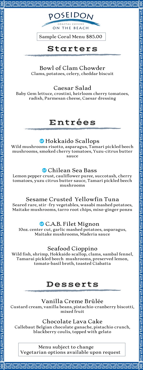 Groups and Events | Poseidon Restaurant Del Mar on the Beach Groups and ...