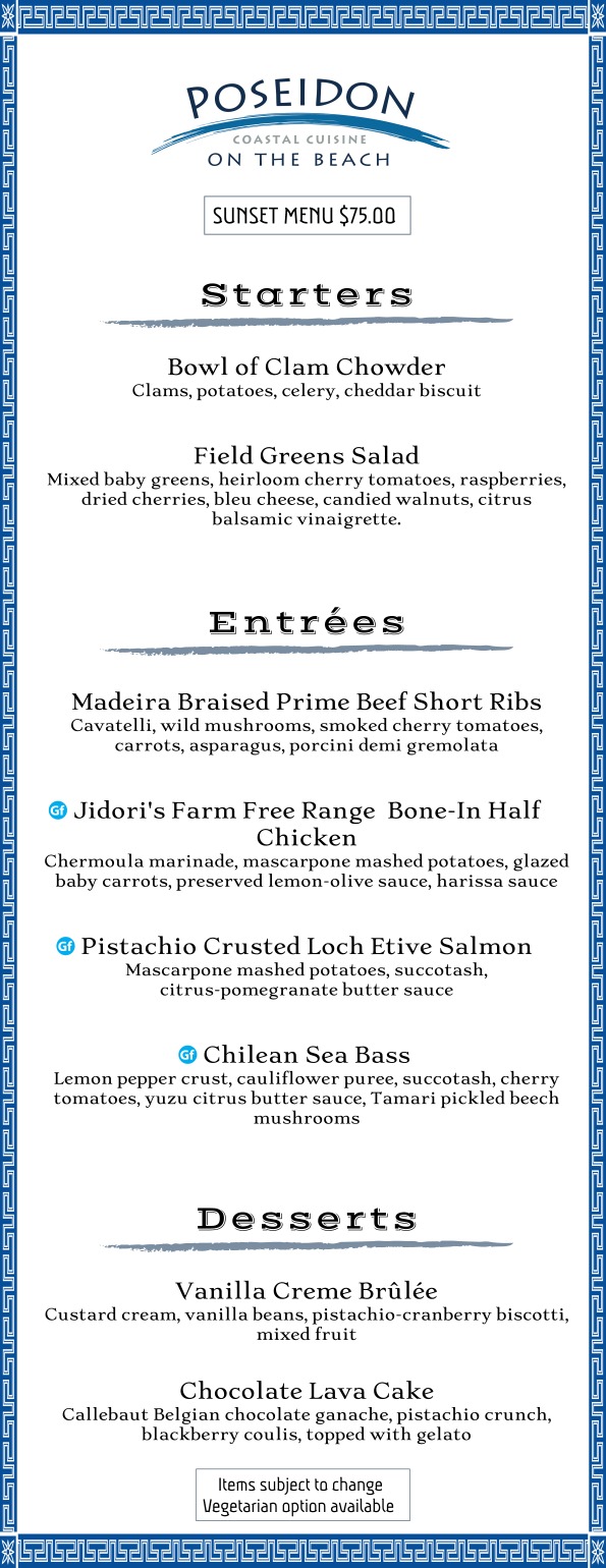 Groups and Events | Poseidon Restaurant Del Mar on the Beach Groups and ...