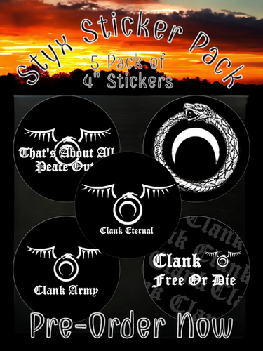 Styx 4 Inch Sticker Set (5 Pack) | Websters Wares