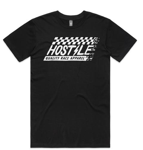 Heavy Tee - Checkers Black | Hostile Handwear