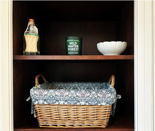 Liberty Lined Open Storage Basket | bespoke-baskets.com