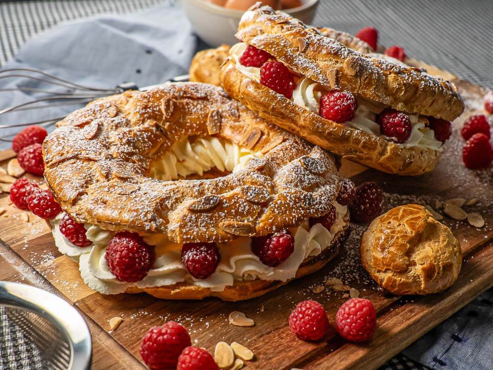 Paris-Brest with Chantilly Cream and Raspberries