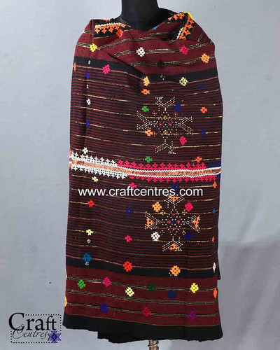 Tangaliya shawl with hand embroidery