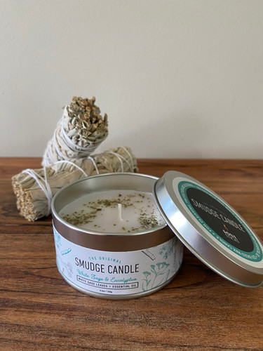 White Sage & Eucalyptus Smudge Candle | Tara Astrology