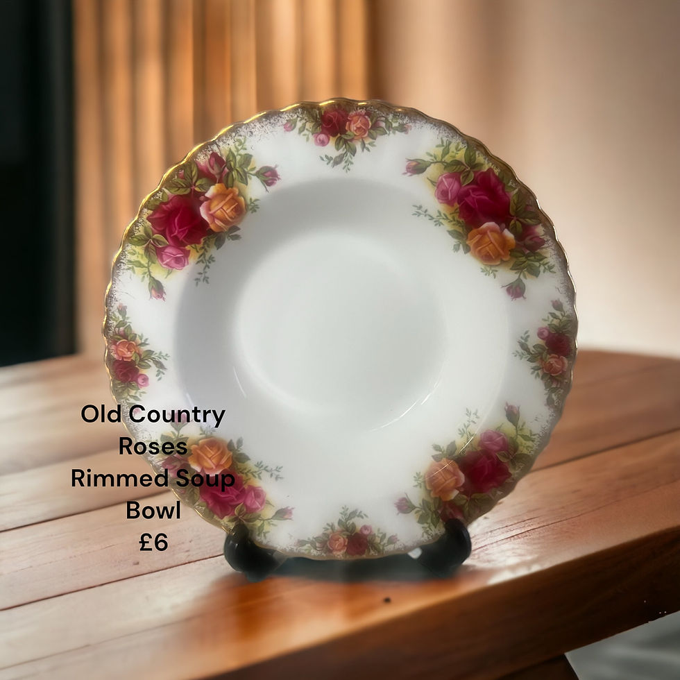 Royal Albert Old Country Roses soup bowls | Leeds Vintage House Royal Albert Old Country Roses soup bowls | Leeds Vintage House