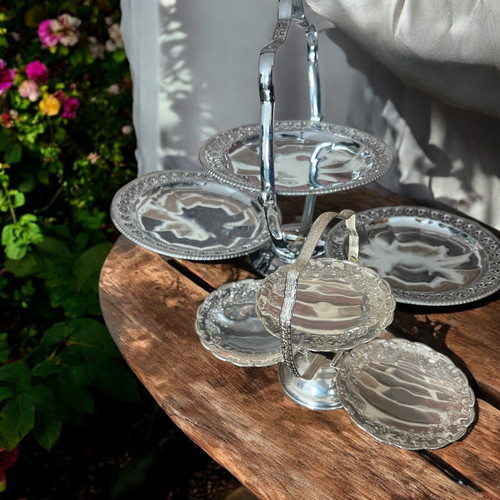 Queen Anne Style 3 Tier Cake Stands. Vintage. | Leeds Vintage House