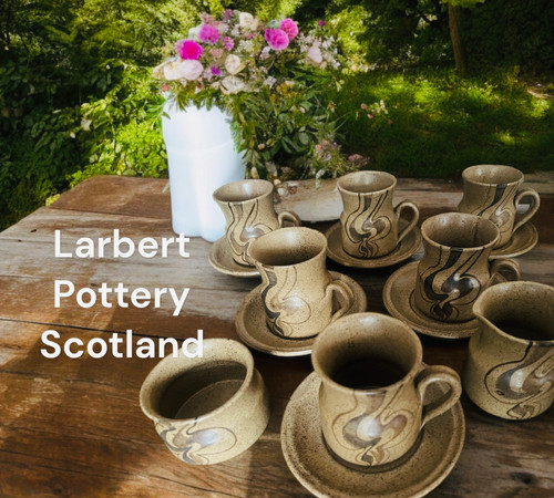Larbert Pottery of Scotland. 14 Piece Teaset | Leeds Vintage House