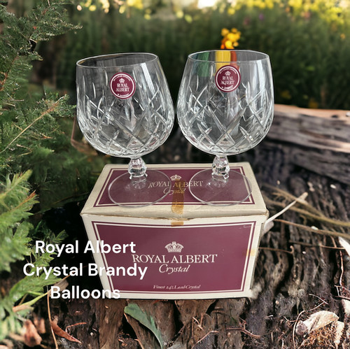 Royal Albert Crystal Brandy Glasses | Leeds Vintage House