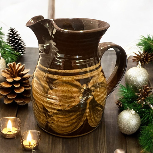 Hand painted/crafted jug. Stoneware Pottery. | Leeds Vintage House