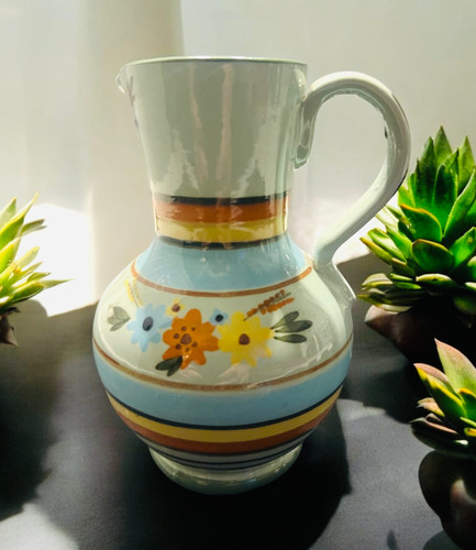 Hand painted/crafted jug. Hartrox Pottery. | Leeds Vintage House