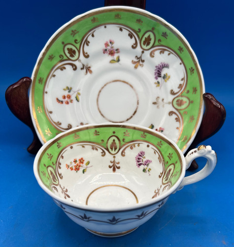 Antique Victorian Avon shape Teacup and saucer | Leeds Vintage House