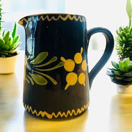 Hand painted/crafted jug. Stoneware Pottery. | Leeds Vintage House