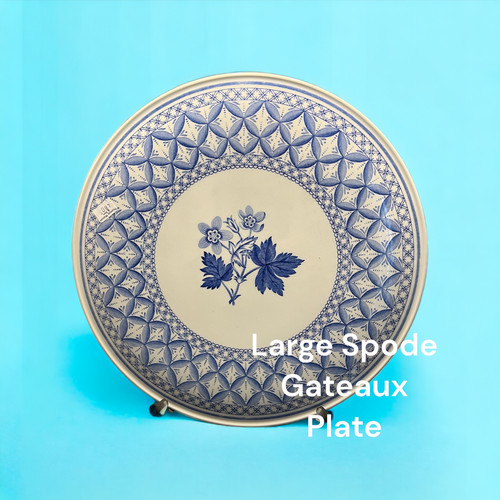 SPODE. GERANIUM. Large GATEAU Plate. | Leeds Vintage House