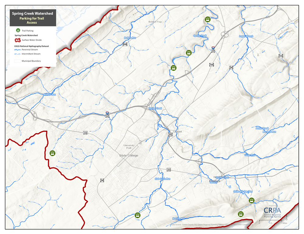 Hiking in the Spring Creek Watershed
