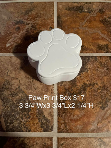 Paw Print Box | The Art Shack