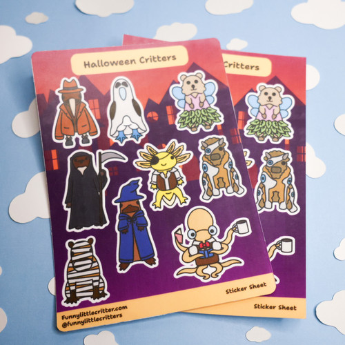 Halloween Critters | Sticker sheet | Funny Little Critter