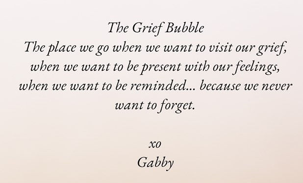 The Grief Bubble