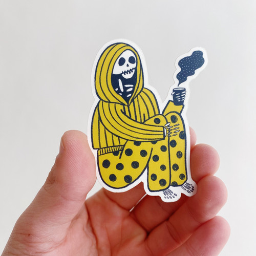 Pajama Skeleton Sticker | Allison McKeen