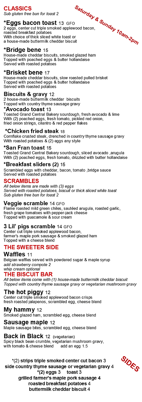 BRUNCH MENU | The Point